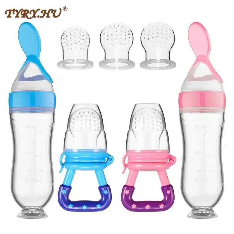 Baby Spoon Bottle Feeder - Silicone Feeding Spoons for Medicine & Food ...