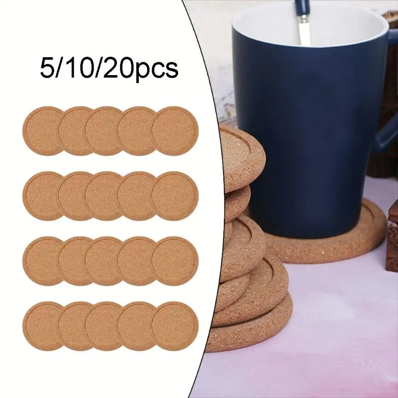 Cork Coasters Set - Natural Wooden Table Mats for Hot Drinks, Coffee ...