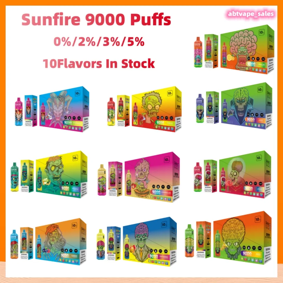 Original Sunfire Tornado 9000 Puff Cigarettes E Jetables 0 8ohm Bobine
