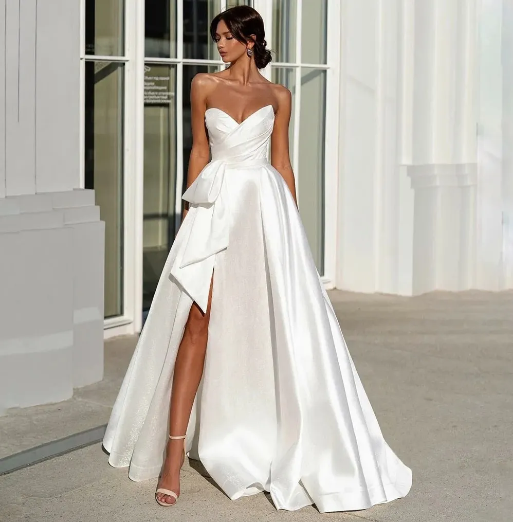 Sweetheart Bridal Gowns: Modern Elegant Pleated Satin... From ...