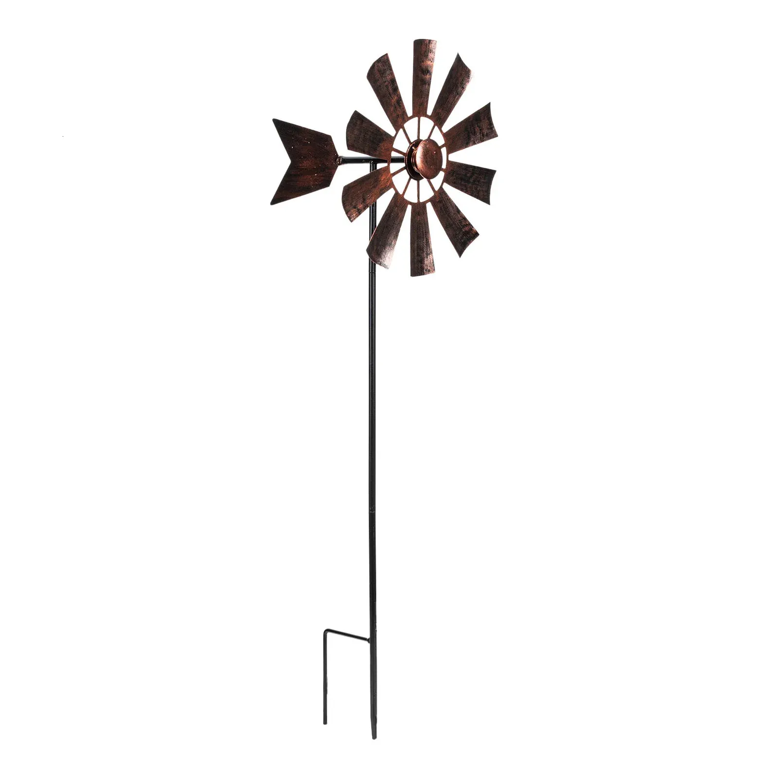 Large Outdoor Windmill Garden Decor - Metal Pinwheel Lawn Ornaments ...