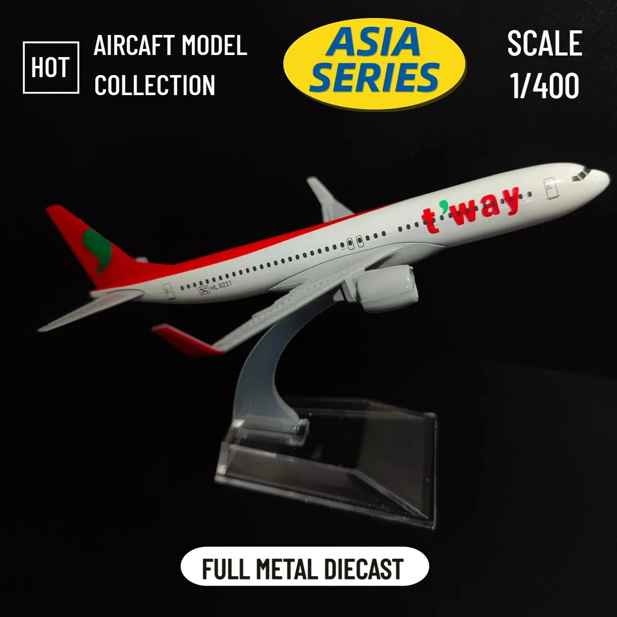 Aircraft Modle Scale 1 400 Metal Aviation Replica 15cm Korea Air Tway ...