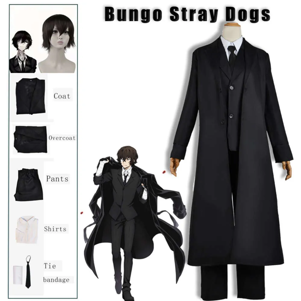 Bungo Streune Dogs Dazai Osamu Cosplay Kostüm 2024, Langjacke ...