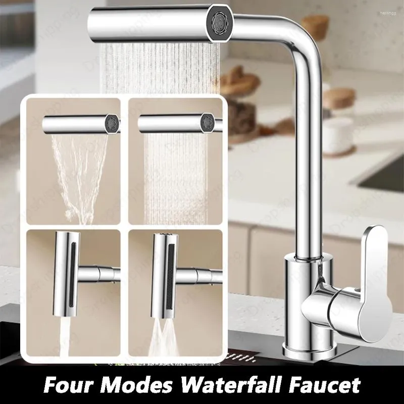 DHgate.com:Waterfall Kitchen Faucet, 4 Modes Stainless Steel Basin ...