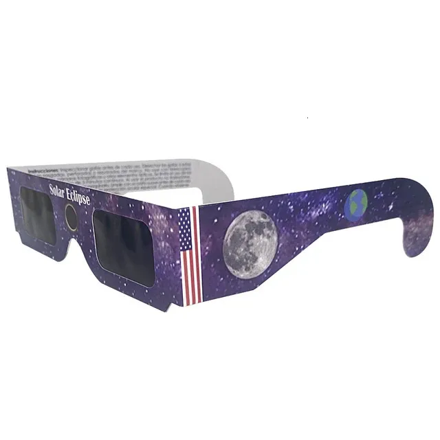 10 Pack 3D Paper Roller Coaster Solar Eclipse Glasses In Anti Uv ...