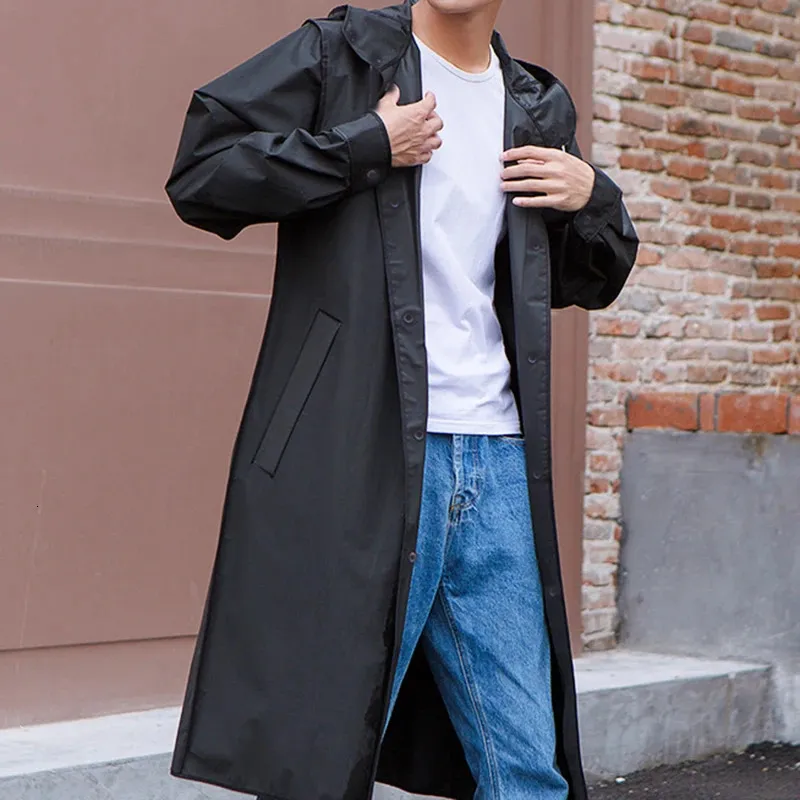 DHgate.com:Waterproof Raincoat for Men, Black EVA Long Thickened ...