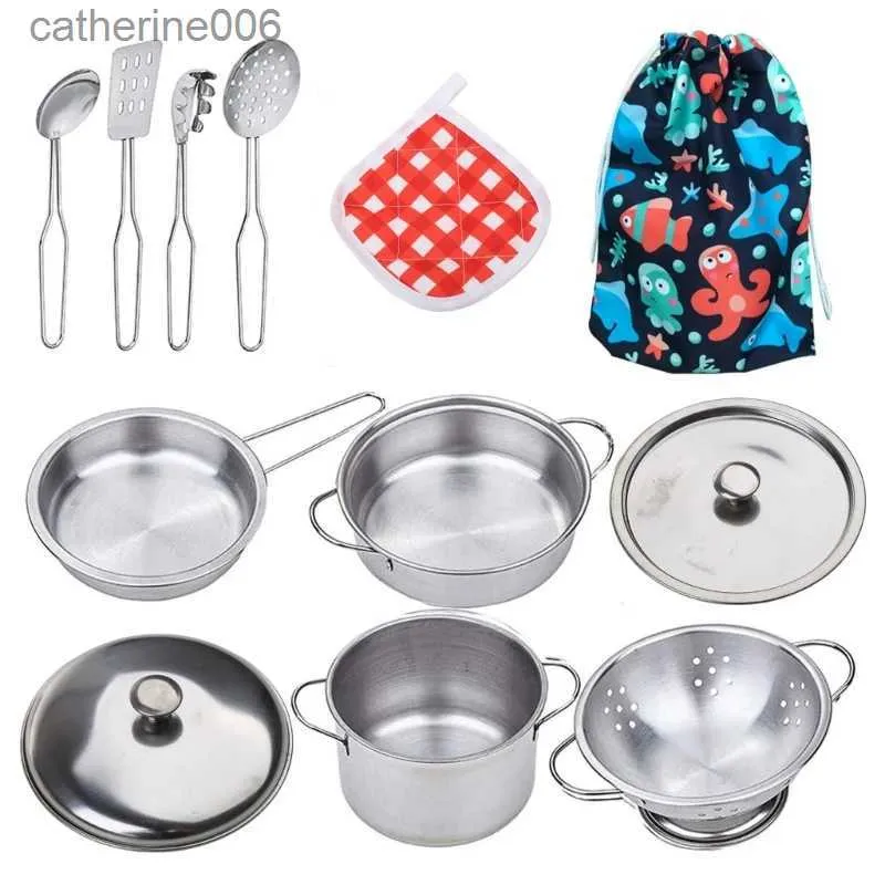 DHgate.com:High-Quality Stainless Steel Pretend Play Kitchen Cookware ...