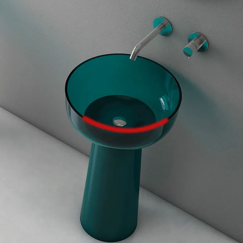 Premium Quality Translucent Vessel Sink - Modern Pedestal Sink for ...