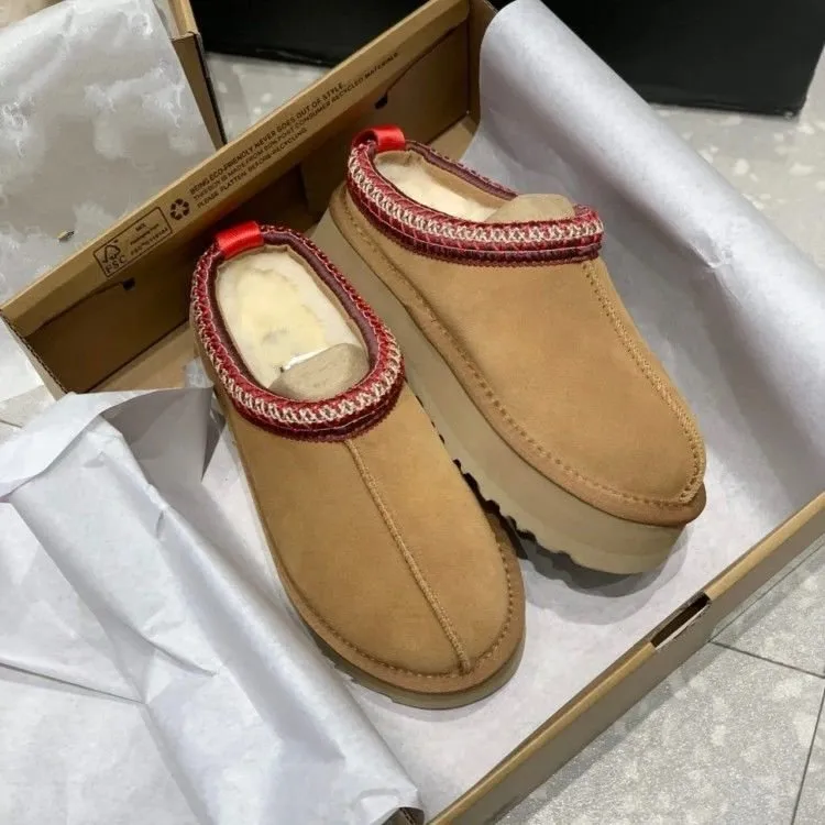 Designer Tasman Tazz Fur Snow Boots With Platform Height For Women ...