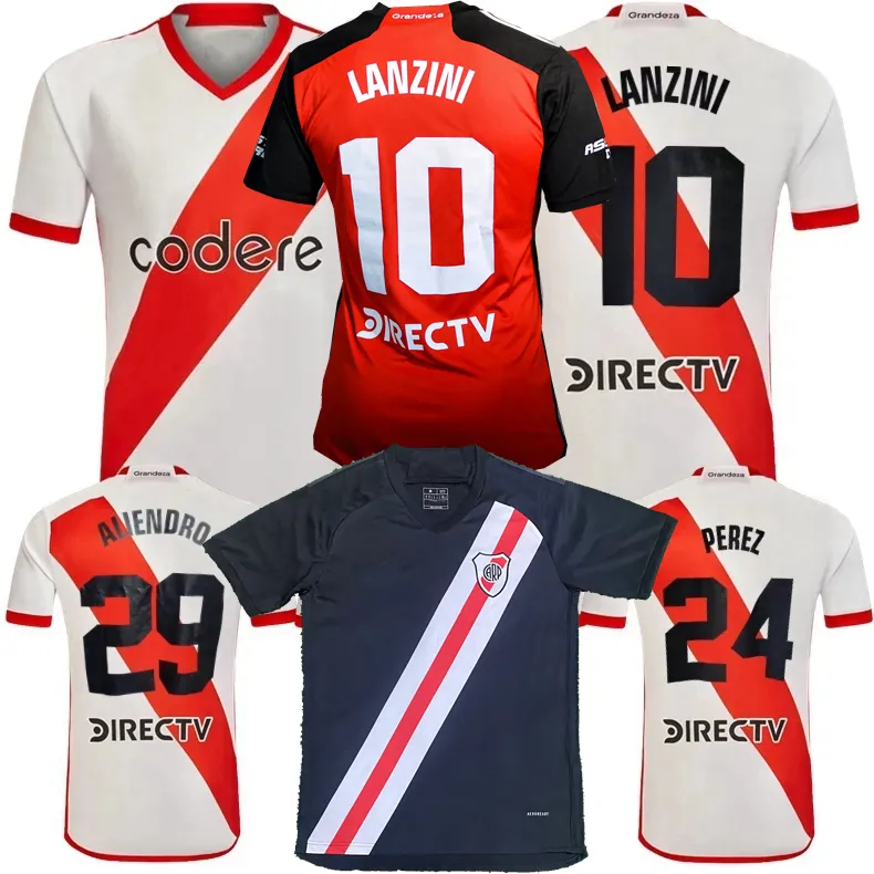 River Plate 2023 2024 Home Soccer Jersey Football Shirt BARCO LANZINI ...