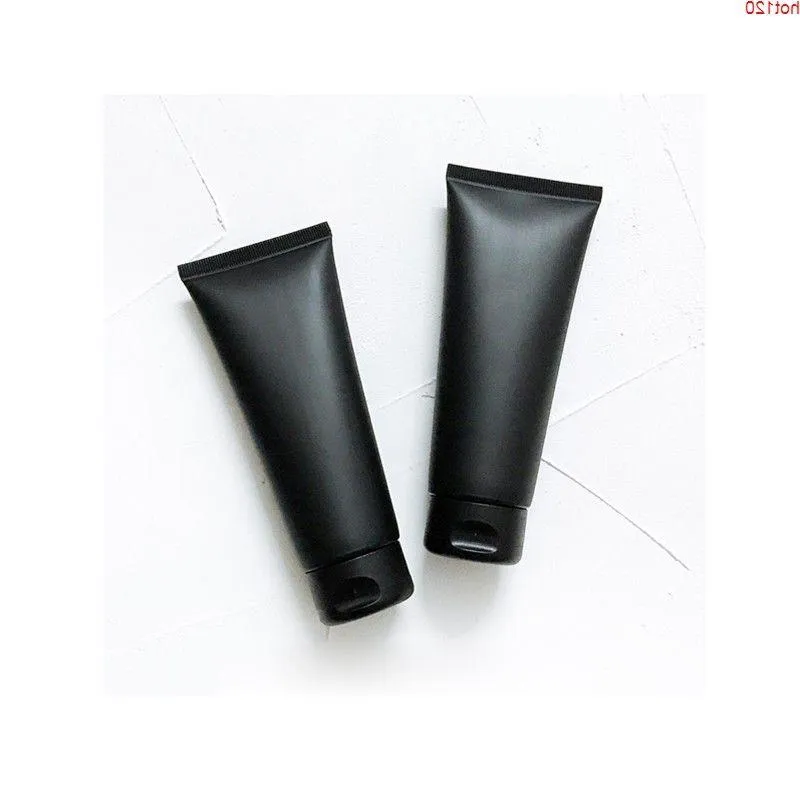 Wholesale 100g Frosting Black Flip Lid Tubes Soft, Refillable Plastic ...