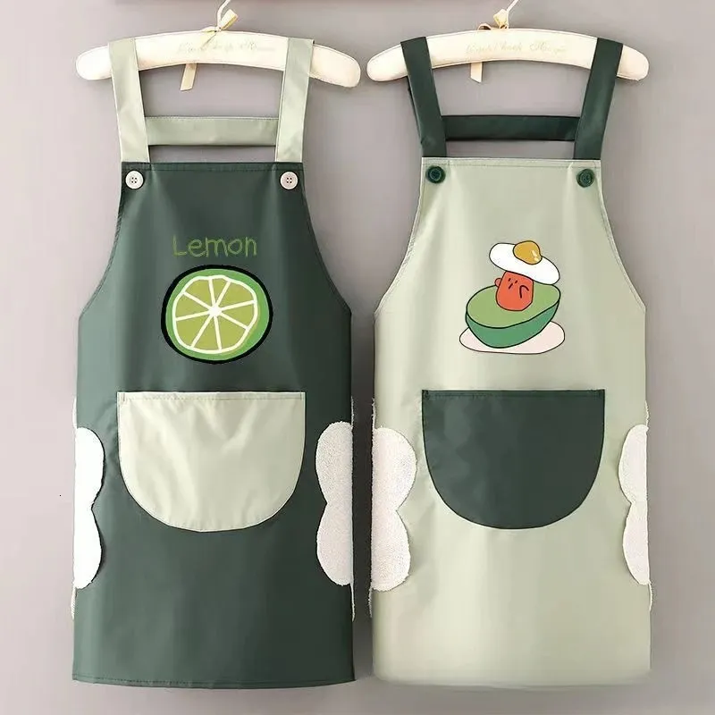 Stylish Waterproof Kitchen Apron: Cute & Oil-Proof for Women, Durable ...