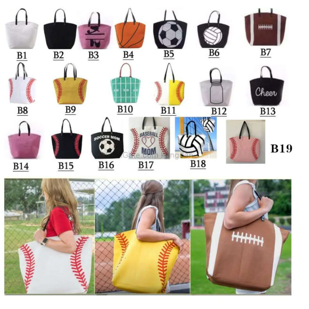 Canvas Bag Baseball Tote 19 Styles Sports Bags Casual Softball Bag ...