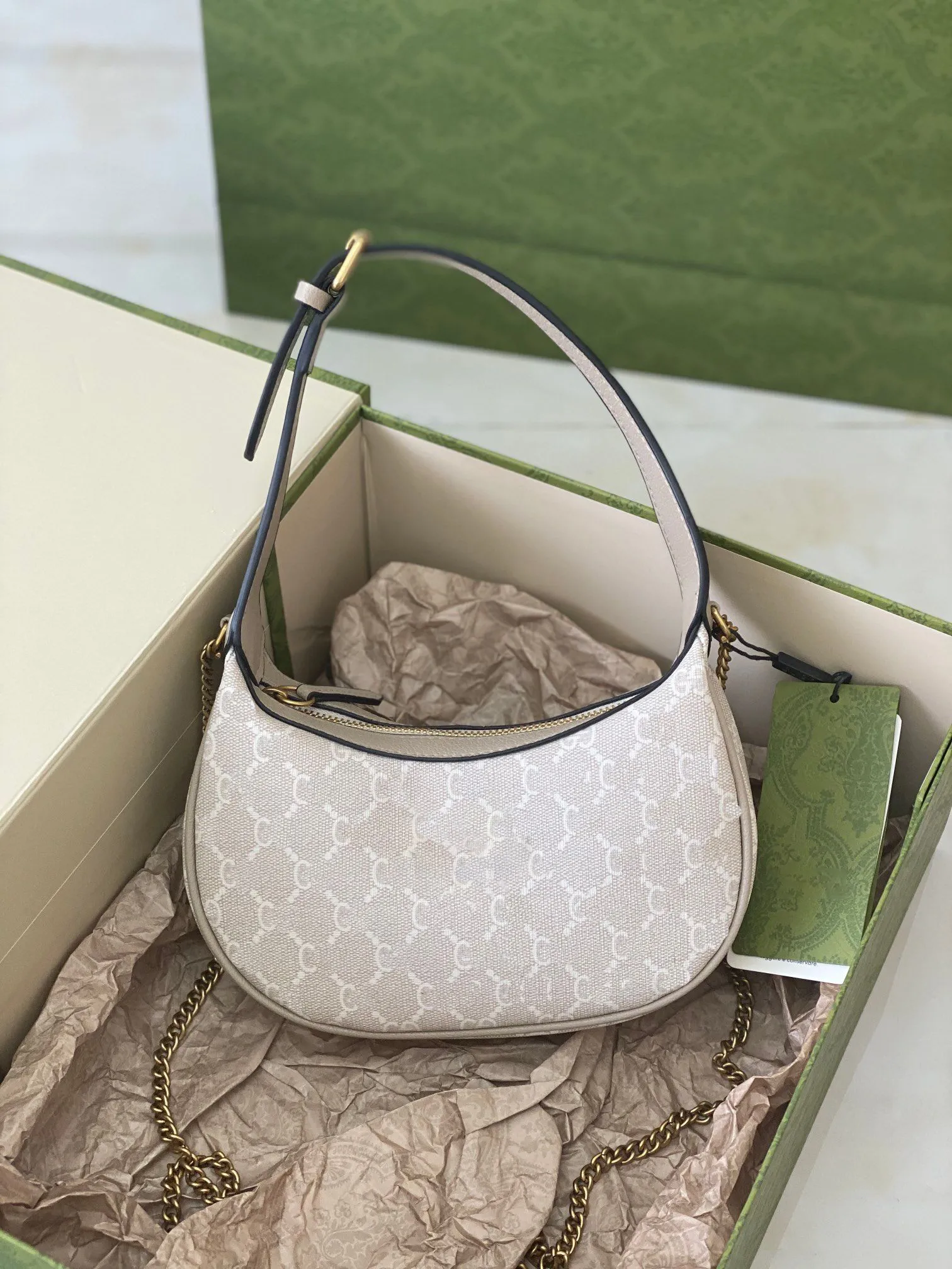 High Quality Designer Leather Crescent Shoulder Bag For Women 5G Brand ...