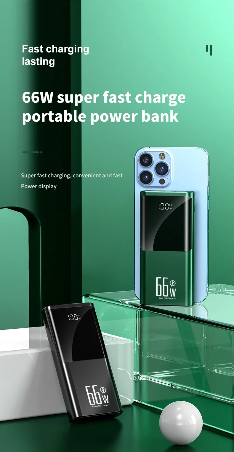 DHgate.com:202420000mAh Power Bank, PD 66W Fast Charging Portable Charger with LED Display ...