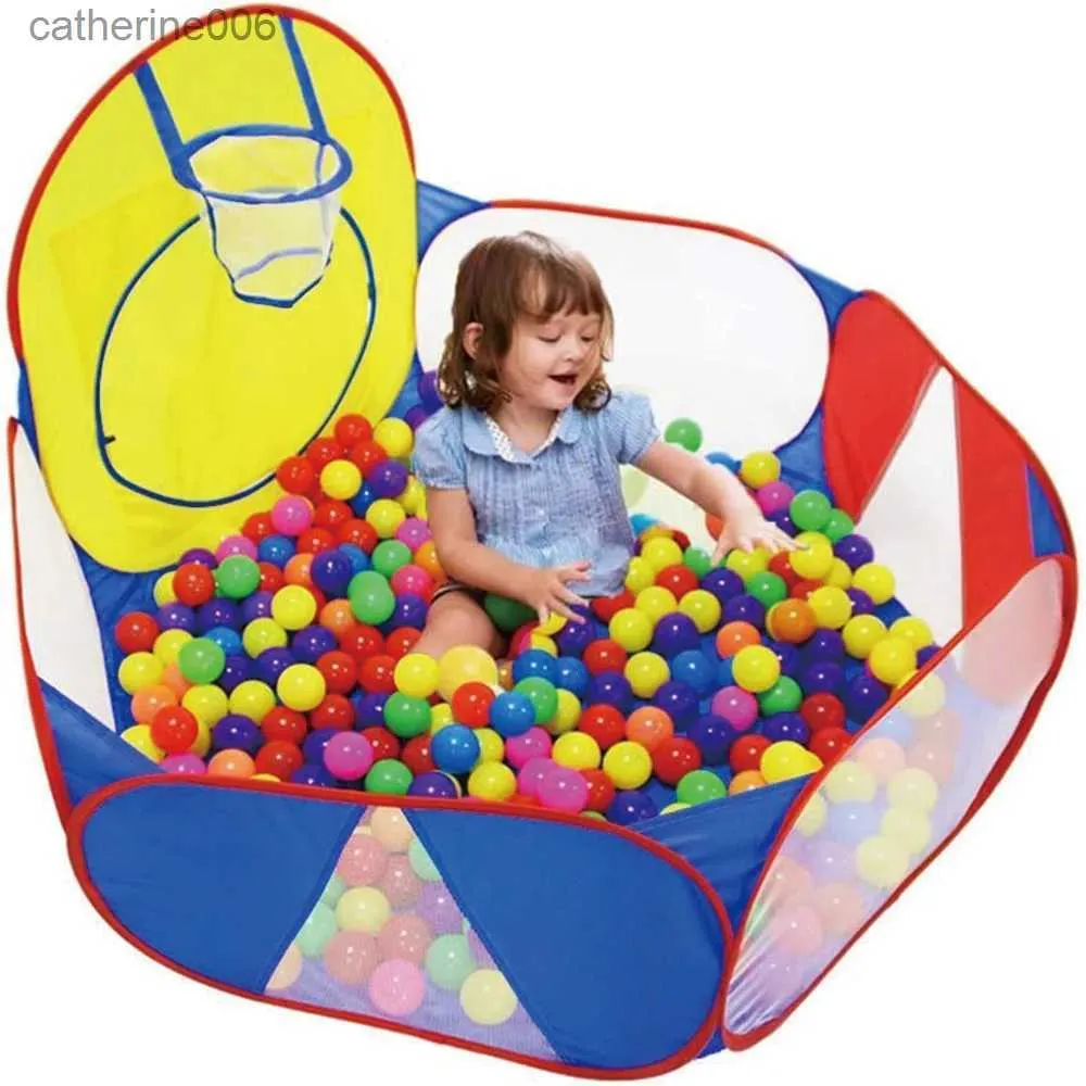 DHgate.com:L231027 Foldable Play Tent with Ball Pit, Basketball Hoop ...