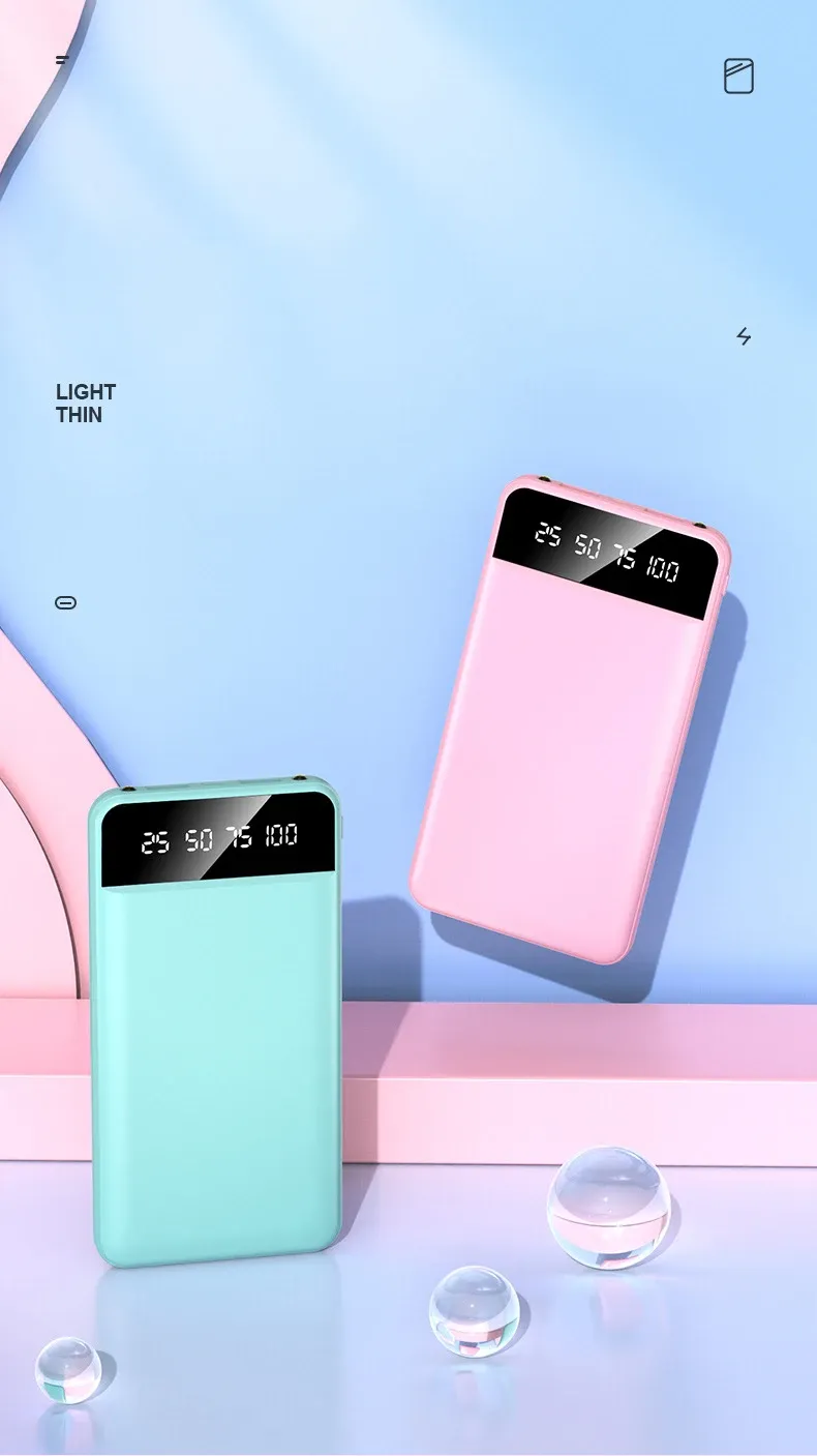 Portable Power Bank 20000mAh Digital Display With LED Flashlight High ...