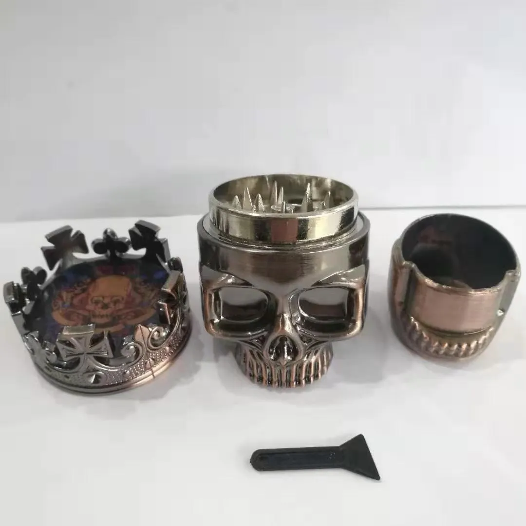DHgate.com:Skull Crown Herb Grinder | 70mm Zinc Alloy CNC Colorful ...