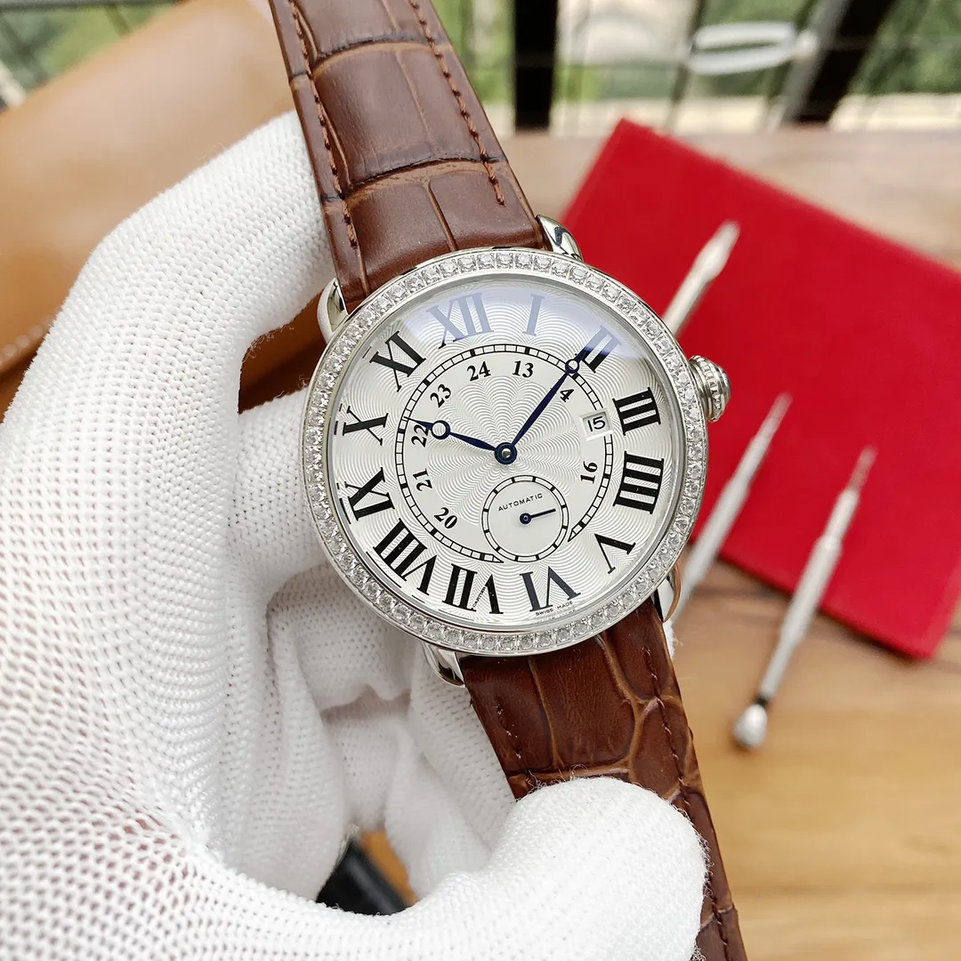 Roman Numerals Watches Set Diamond Edition, 41MM Ceramic Bezel ...
