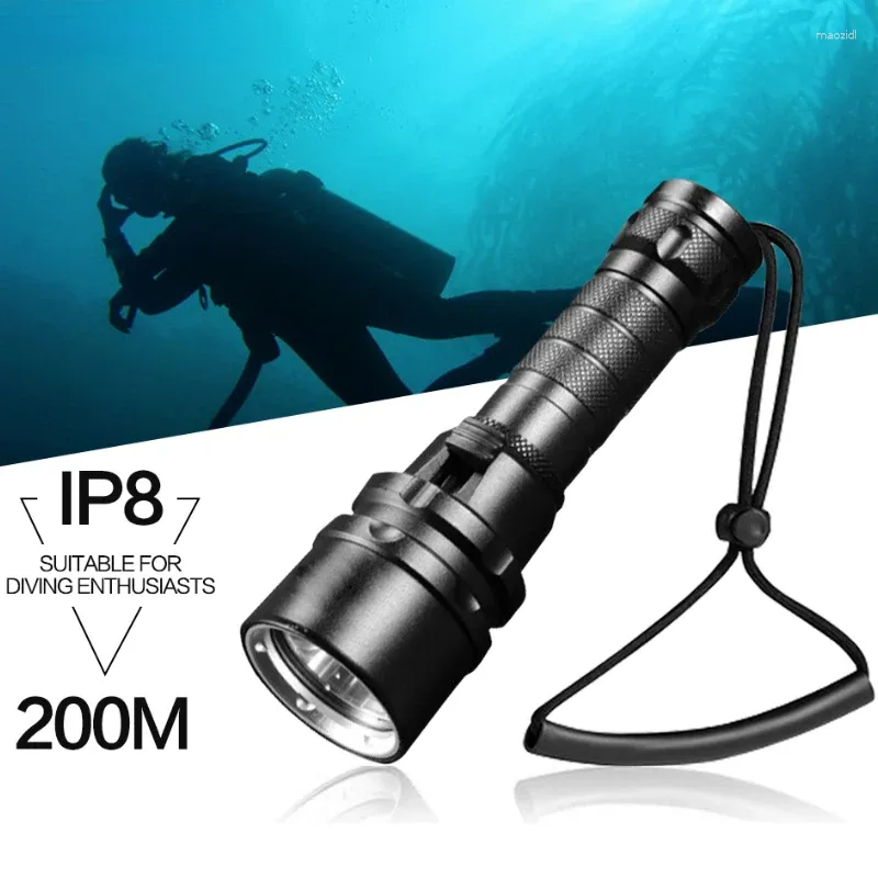 DHgate.com:Professional IP68 Waterproof Diving Flashlight, Super Bright ...