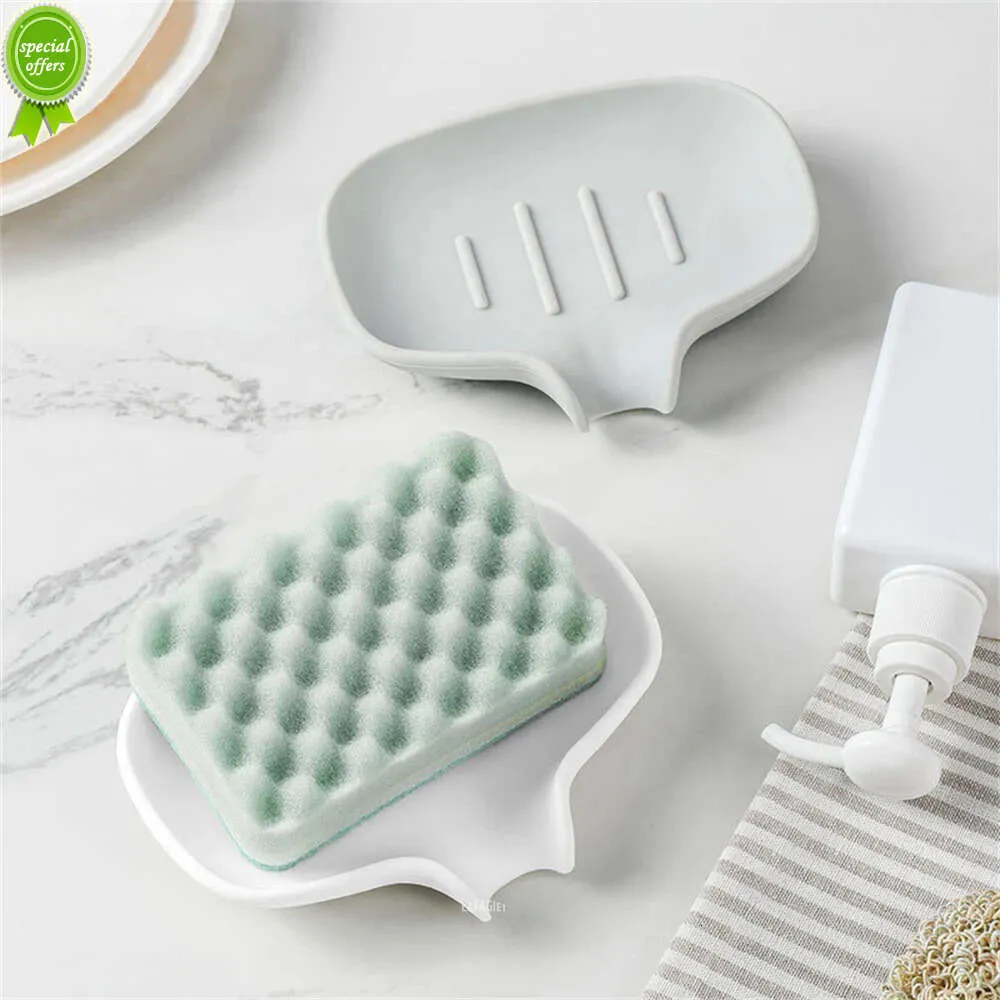 Large Silicone Soap Dish Drainage Soap Tray With No Punching Design ...