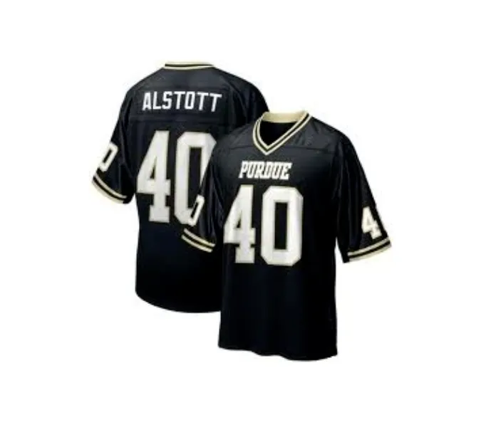 Custom Mike Alstott 40 Purdue Football Throwback Jersey All Stitched S ...