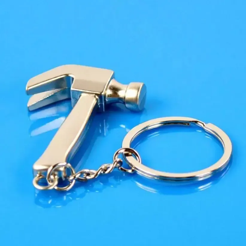 Mini Metal Claw Hammer Keychain Set - Novelty Tool Pendant Keyring ...