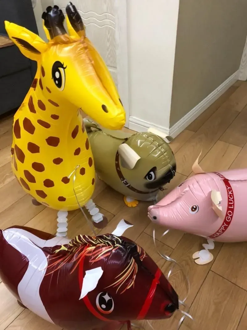 Adorable Walking Animal Helium Bee Balloon Cat, Dog, Dinosaur Perfect ...