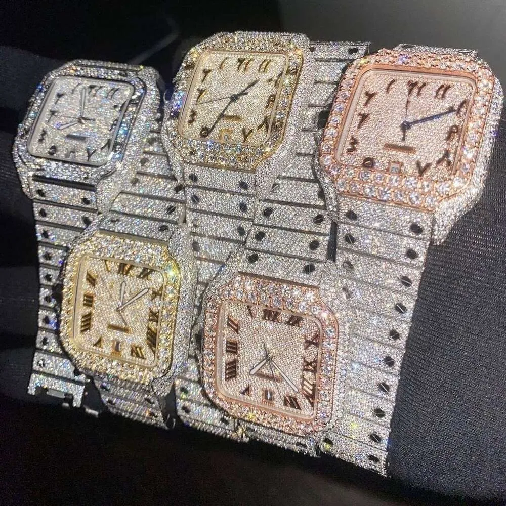 DHgate.com:Iced Out Moissanite Buss Down Watch Mens Stainless Steel ...