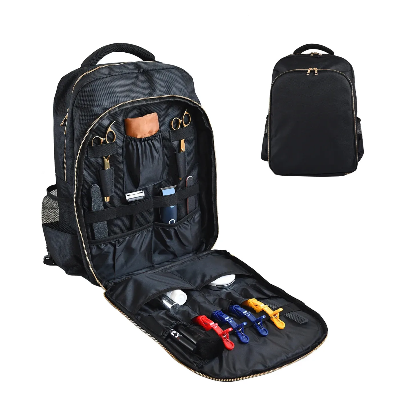 Professional Hairdressing Backpack - Large Capacity Barber Salon Bag ...