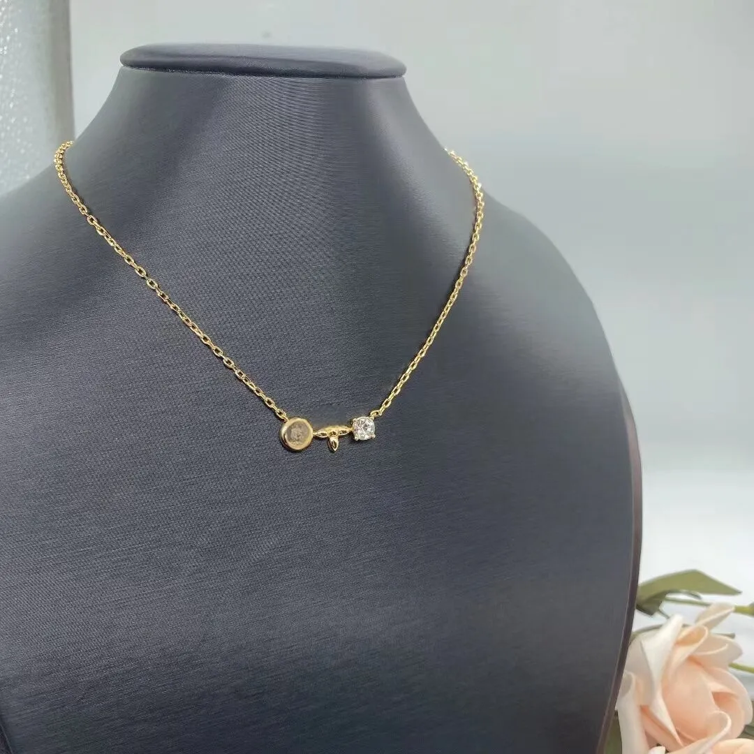 Gold Flower Diamond Chain Bracelet And Necklace Set With Gift Box ...