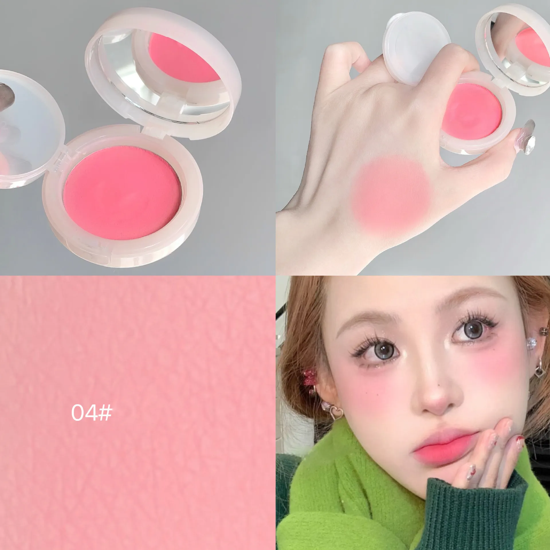 Cream Liquid Blush For Cheeks, Stamp Blush Pink Air Cushion Blush High ...