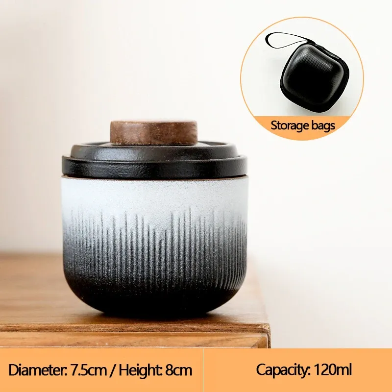 Ceramic Teaware Travel Tea Set With Quick Cup, Two Mini Carrying Cases ...