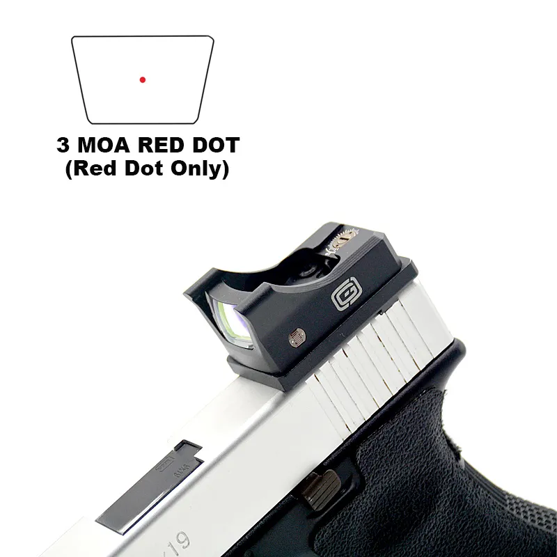 Compact 3 MOA Red Dot Sight Open Reflex Holographic Scope For Hunting ...
