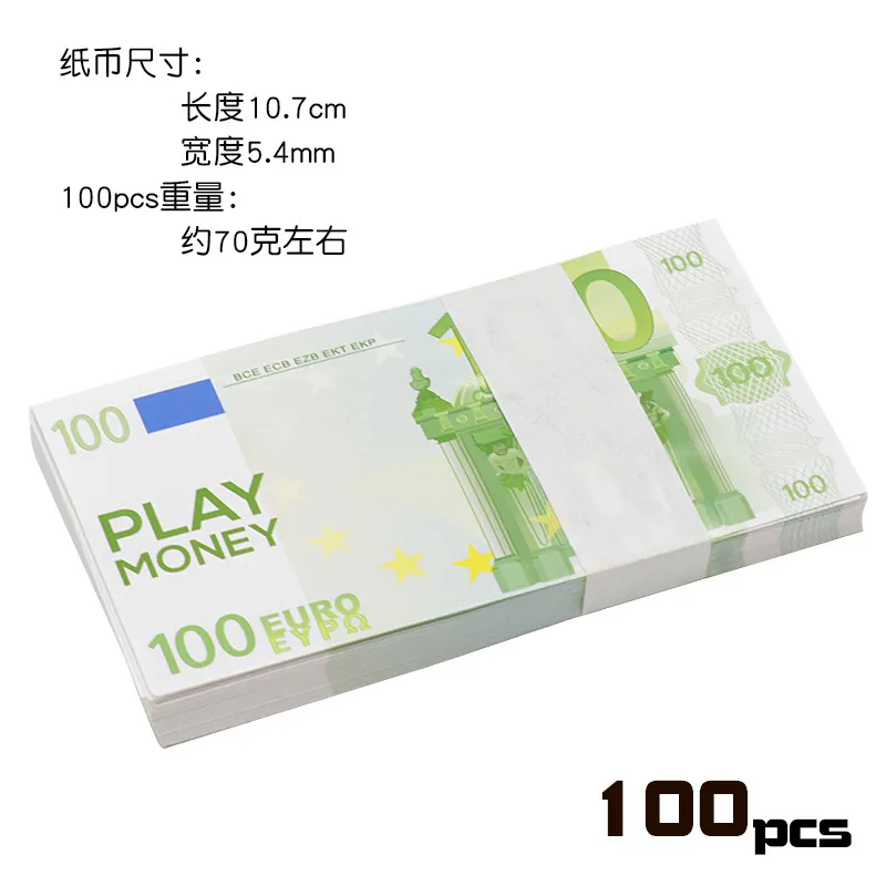 100 Counterfeit Euro Coins, Games, And Practice Vouches Festive Props ...