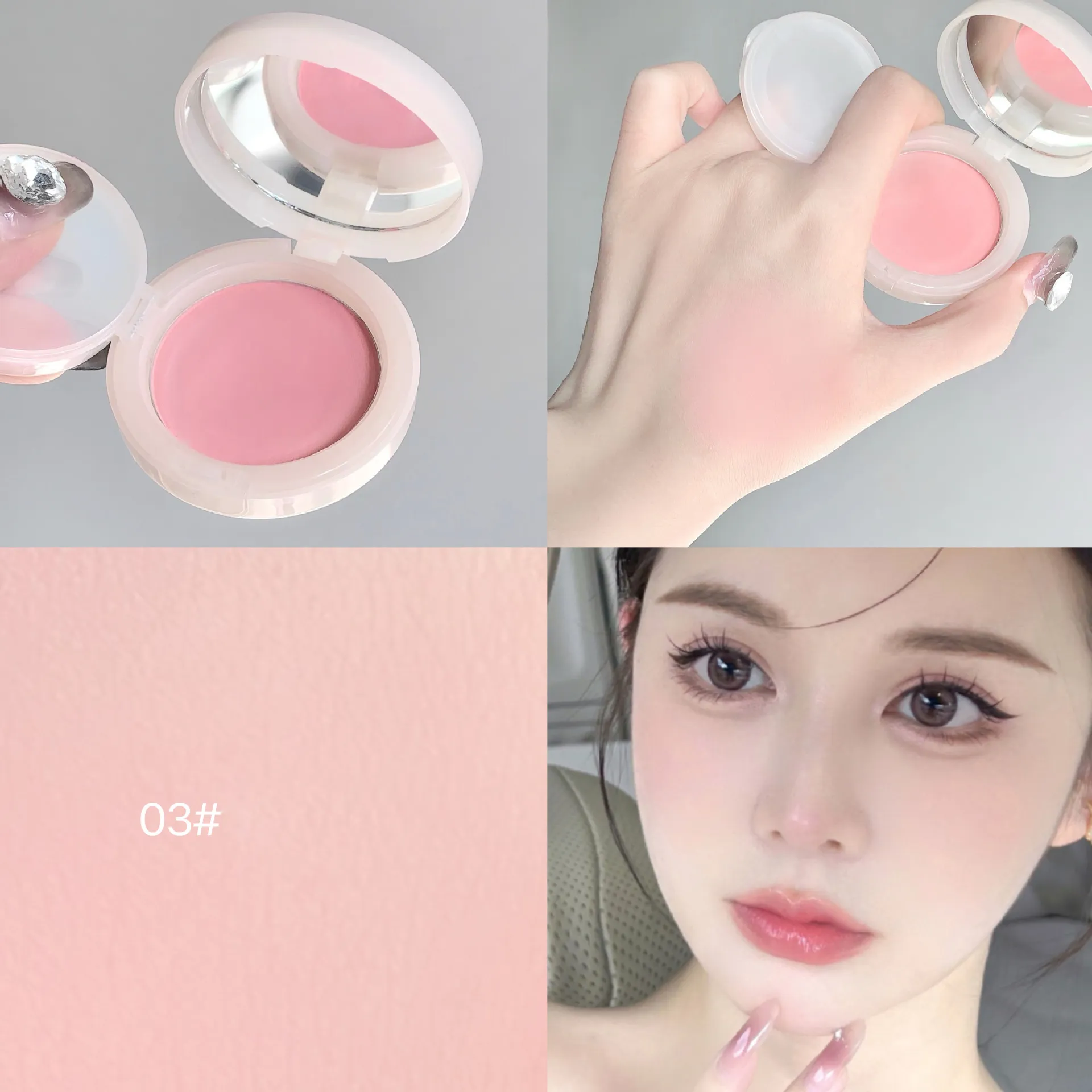 Cream Liquid Blush For Cheeks, Stamp Blush Pink Air Cushion Blush High ...