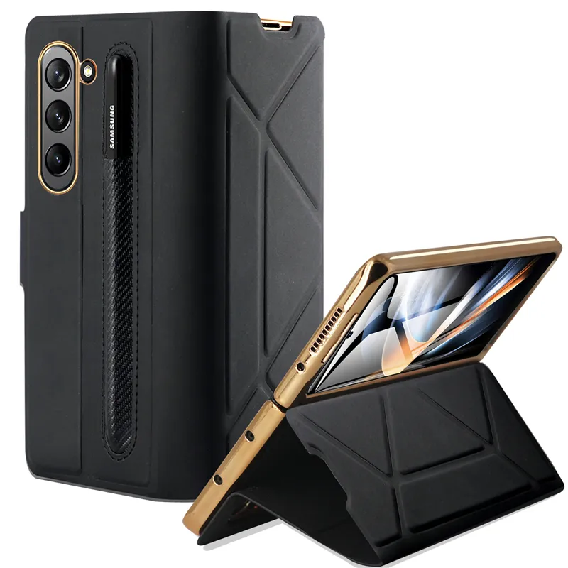 Luxury Magnetic Folio Plating Vogue Leather Phone Case For Samsung ...