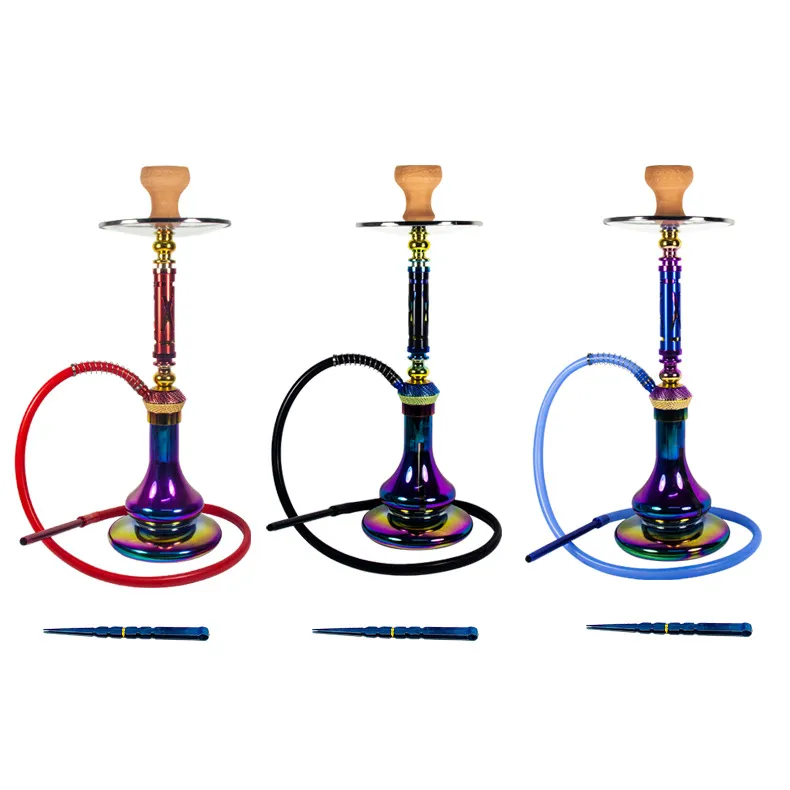 Durable 22.4in Glass Pieces For Smoking: Metal & Glass Shisha Hookah ...