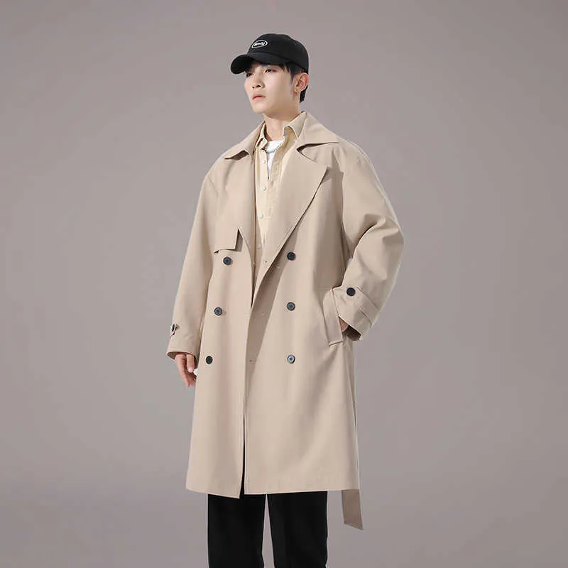 DHgate.com:Men's Spring/Autumn Trench Coat: Mid-Length Windproof ...