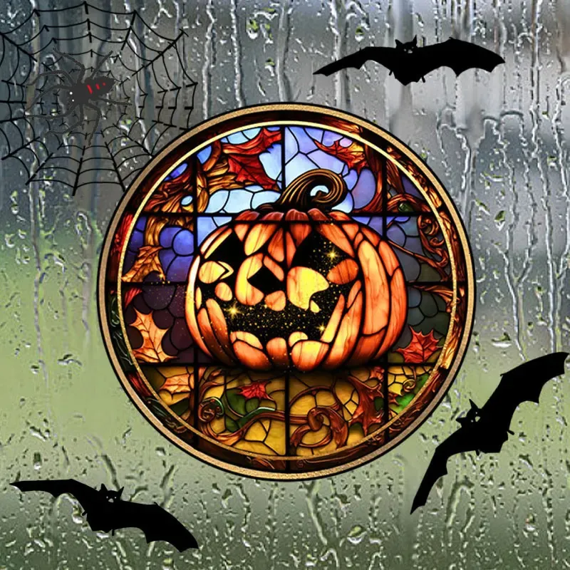 Halloween Window Clings - Spooky Castle Cat Static Stickers, Colorful ...