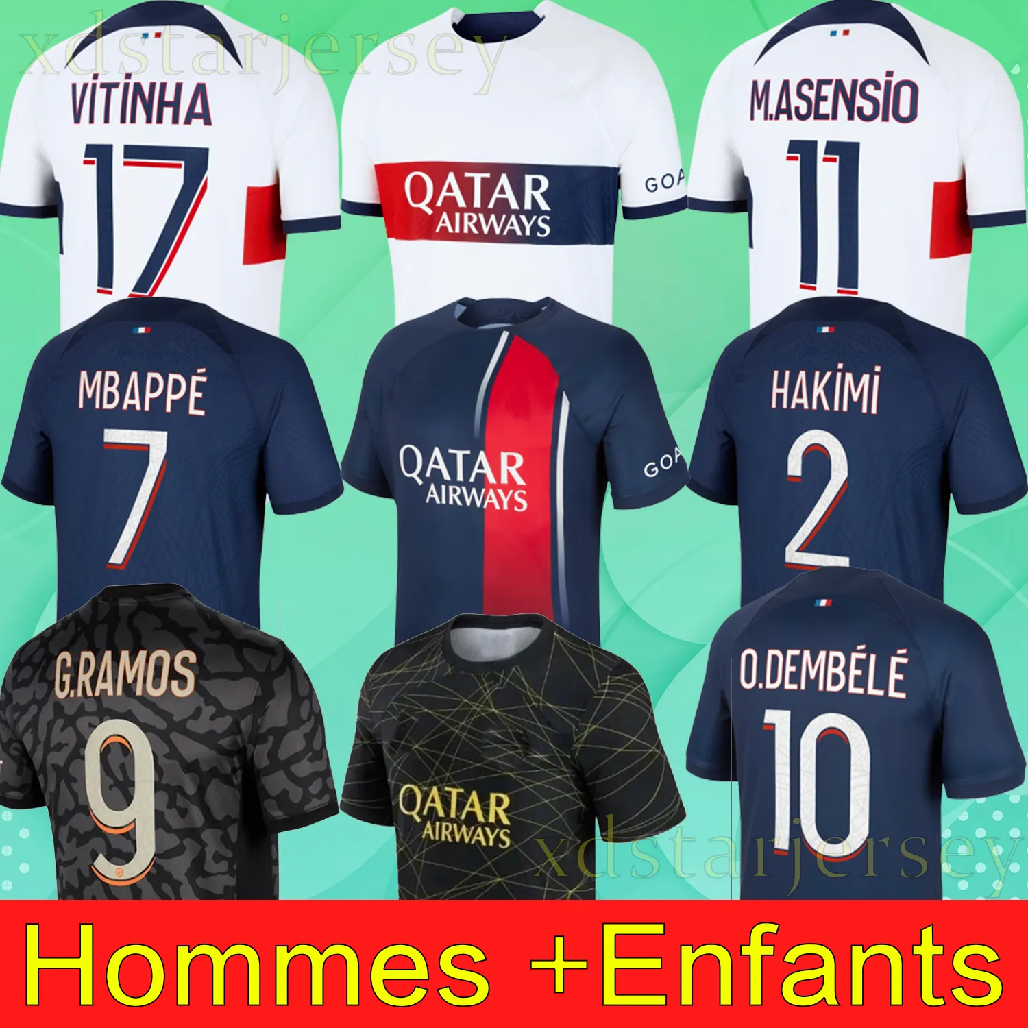 2023 2024 Maillot De Foot Soccer Jerseys HAKIMI KOLO MUANI O.Dembele ...