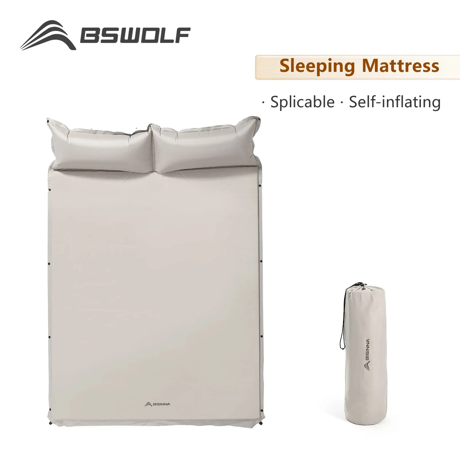 DHgate.com:BSWolf Inflatable Mattress Tent Camping Mats Self Inflating Mattress Spliced Thick ...