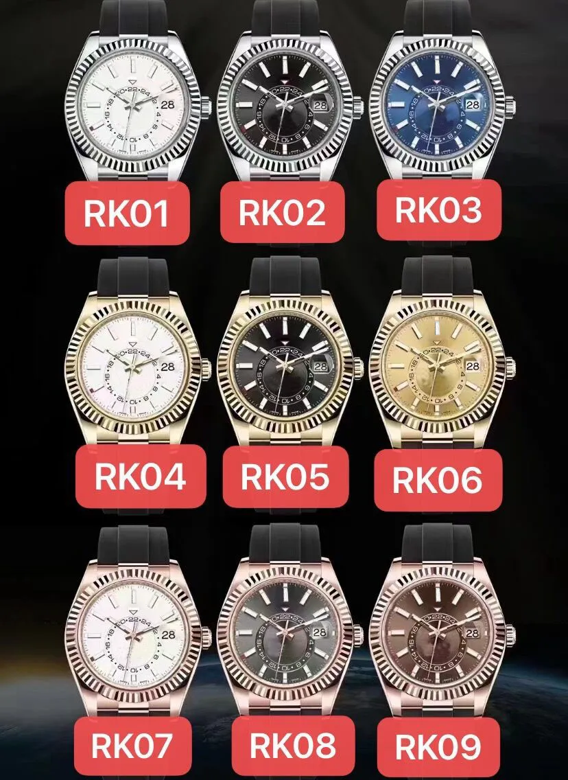 Sky Mens Automatic Watch With Ceramic Bezel, Date Display, And 24H ...