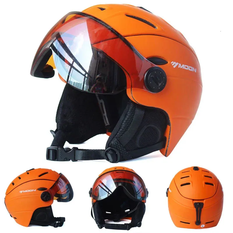Professional Ski Helmet with Goggles Visor - Integrally-Molded ...