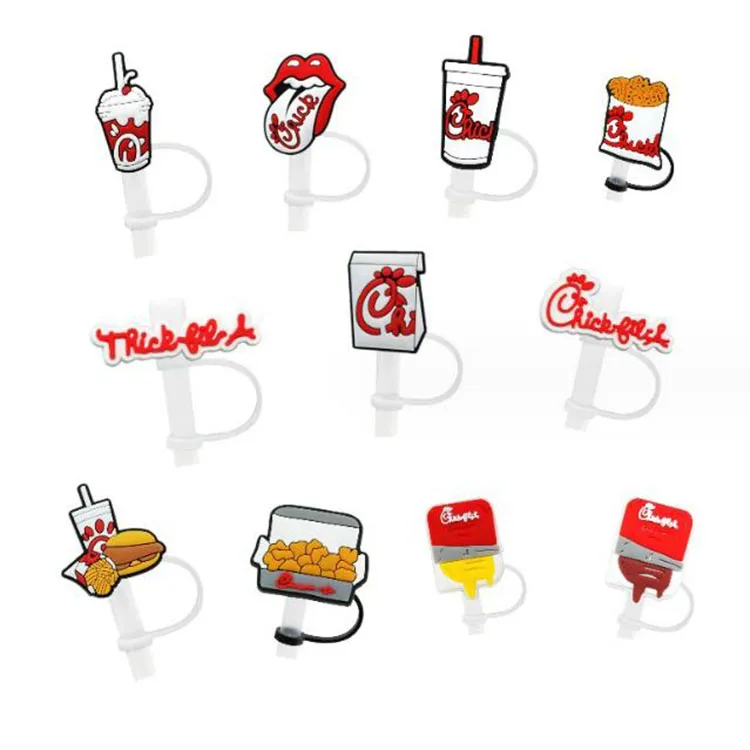 Personalized Party Accessories: Decorative Silicone Drink Straw Charms ...