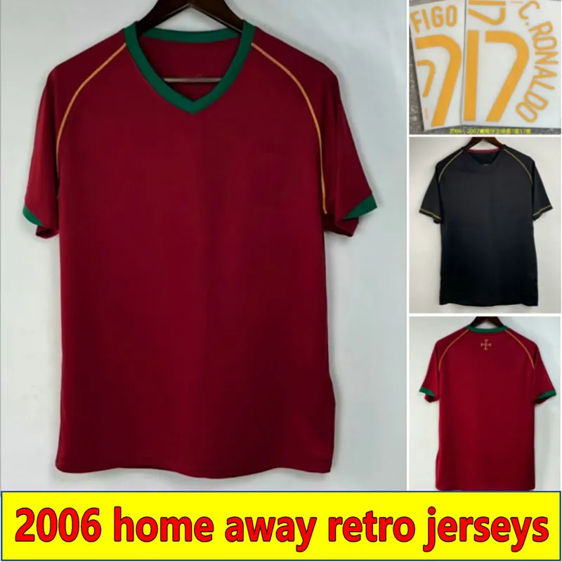 Soccer Retro Jerseys: 2006 Red Home & Black Away Style, Classic ...