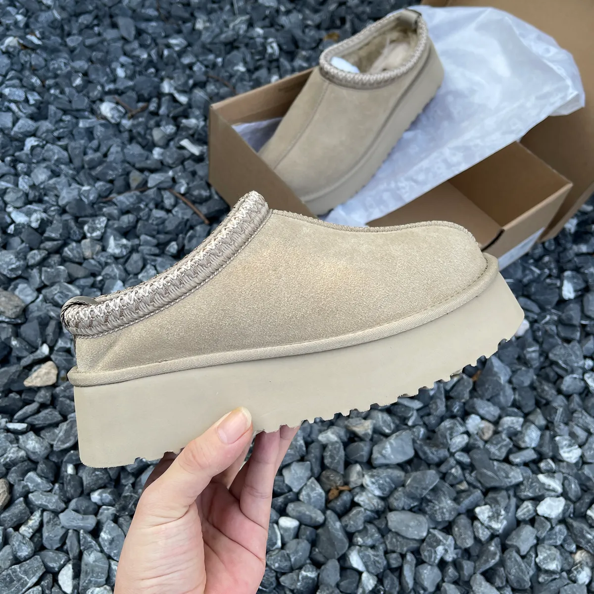 Womens Tazz Slippers Tasman Fur Slides Classic Ultra Mini Platform Boot ...