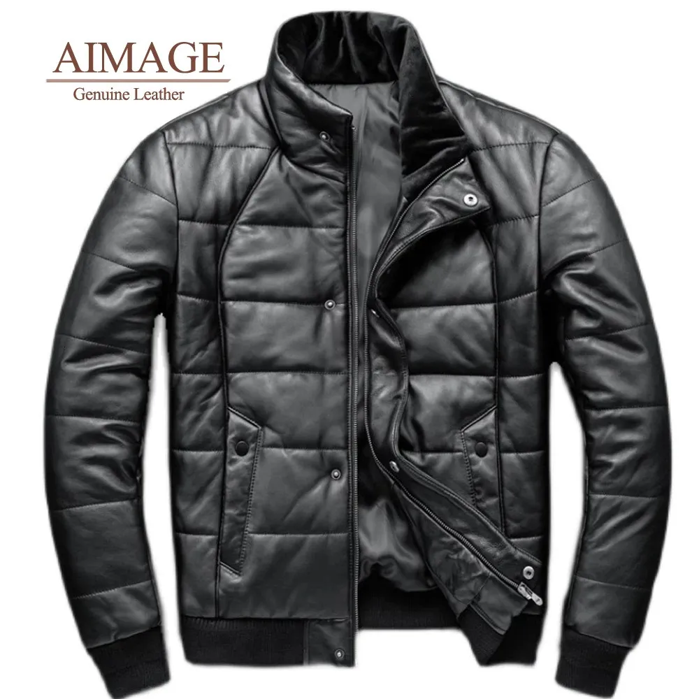 DHgate.com:Faux Leather 5XL Mens Winter Jacket: Sheepskin Collar, Down ...
