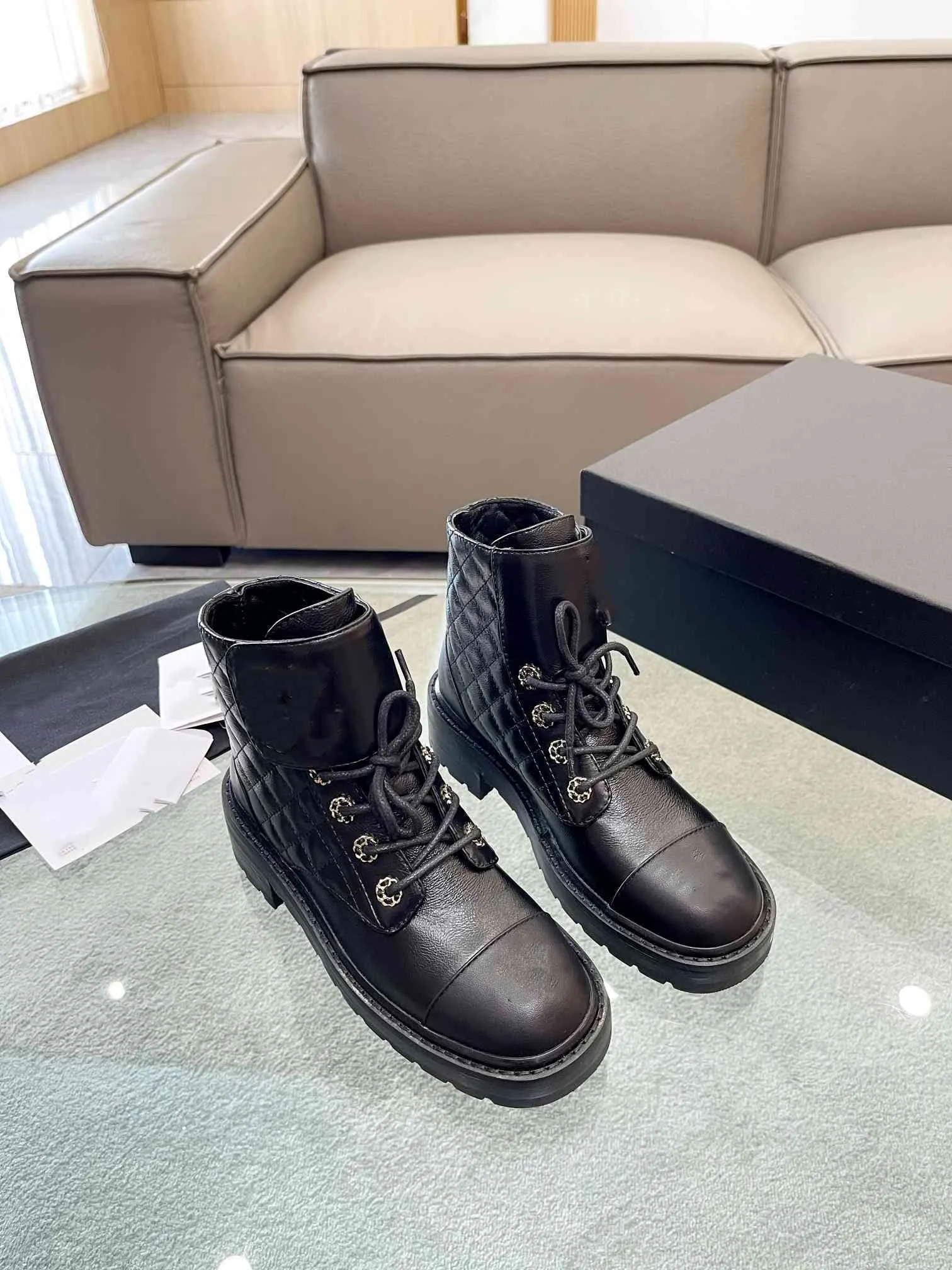 Channelsneaker Womens Genuine Leather Real Leather Ankle Boots Classic ...