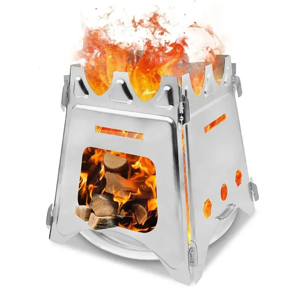 DHgate.com:Stainless Steel Folding Portable Camping Wood Stove for ...